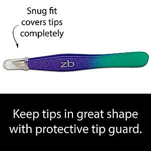 Zizzili Basics Tweezers - Limited Edition Mermaid Slant Tip - Best Tweezer for Eyebrow, Facial Hair Removal and your Precision Needs