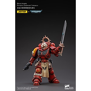 BLOOMAGE JOYTOY (BEIJING) TECH Warhammer 40K: Blood Angels Primaris Lieutenant Tolmeron 1:18 Scale Action Figure, Multi