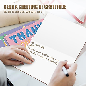 WEIZHEN Blank Cards,24-Pack Thank You Cards Set - Assorted in 6 Styles with Rustic Envelope- Perfect for Handwritten Messages,4x6 inch