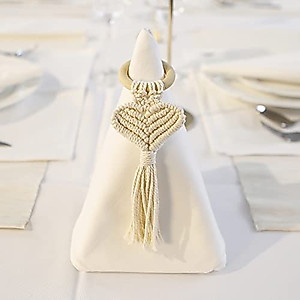 ZOONAI Hanging Handmade Weaving Love Pendant Car Ornament Modern Home Decoration Accessories Hanging Pendant for Bedroom Nursery Room (White)