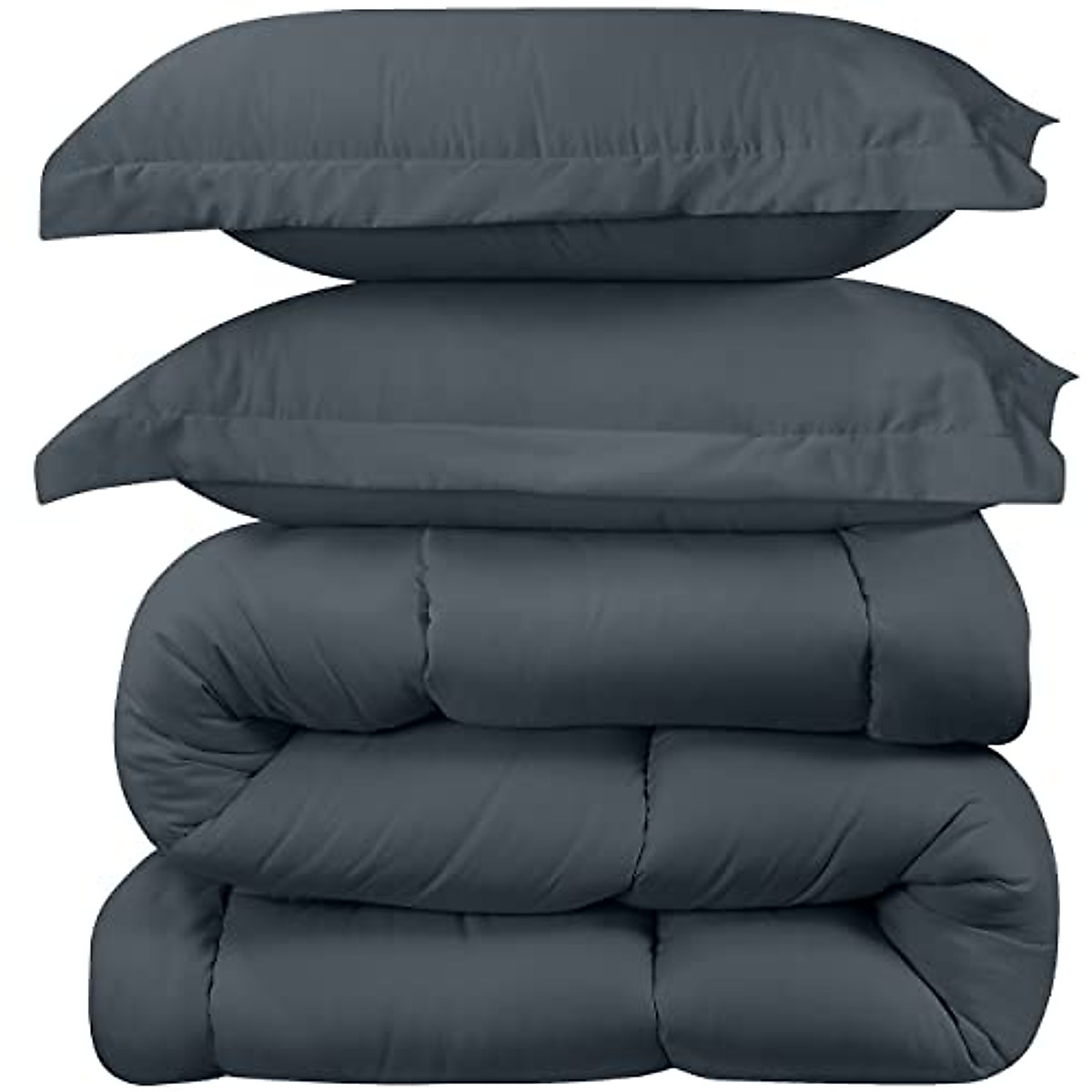 Utopia Bedding Queen Comforter Set with 2 Pillow Shams - Bedding Comforter Sets - Down Alternative Grey Comforter - Soft and Comfortable - Machine Washable