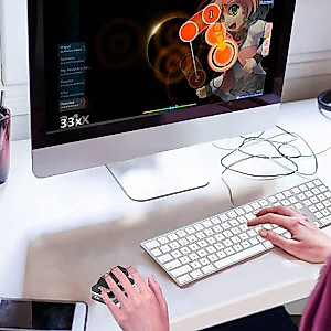 GOWENIC Keypad 2 Keys, Red axis Gaming USB Mechanical Keyboard, Hotswap Mini Keyboard, HID Programming Macro Keys, One Handed Mechanical Gaming Keyboard (White)