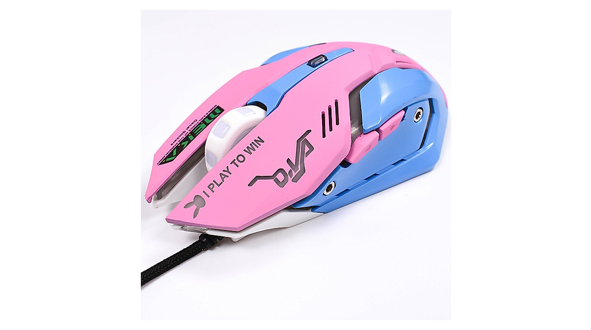 TOMLFF OW Mouse: Pink Backlit Gaming Mouse for Gamers