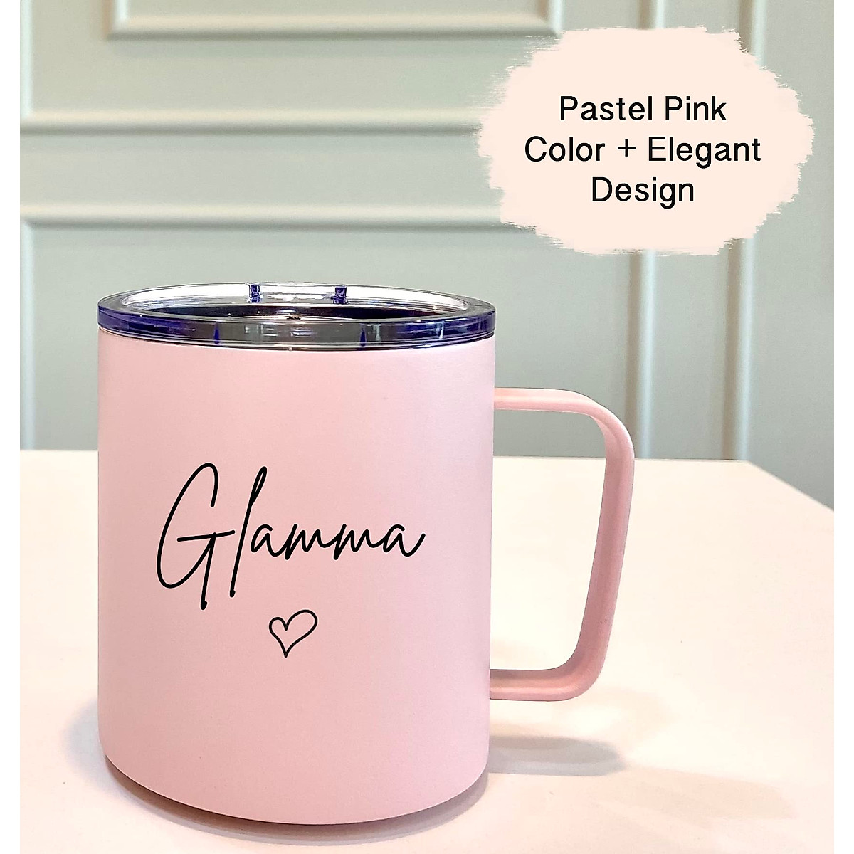VIOLET & GALE Glamma Gifts for Grandma 12oz Thoughtful First Time Grandma Gifts New Grandma To Be Coffee Mug Glam Ma Travel Cup