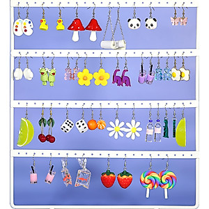 25 Pairs Aesthetic Earrings Cute Funny Weird Indie Crazy Earrings Weirdcore Accessories Earrings Summer Earrings Set for Women Multipack