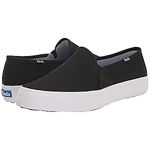 Keds Women's Double Decker Sneaker, Black Canvas, 7