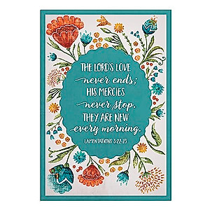 DaySpring - The Lord's Love Never Ends - 4 Floral Desgin Assortment with Scripture - 12 Boxed Praying for You Cards & Envelopes (J9176)