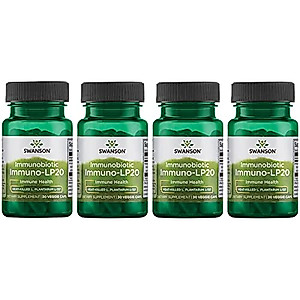 Swanson Immunobiotic Immuno-Lp20 50 Milligrams 30 Veg Capsules (4 Pack)