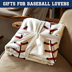 RICKYOUNG Baseball Blanket, Baseball Gifts for Boys Girls, Baseball Stuff Gifts for Baseball Lover, Baseball Accessories for Teen Adult, Baseball Throw Blankets for Couch Bedroom 50"x40" for Kids