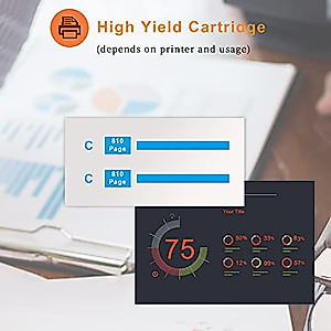 Run Star 2 Pack 79 T079 Cyan Remanufactured Ink Cartridge Replacement for Epson 79 T079 use for Epson Artisan 1430 Stylus Photo 1400 Printer (2 Cyan)