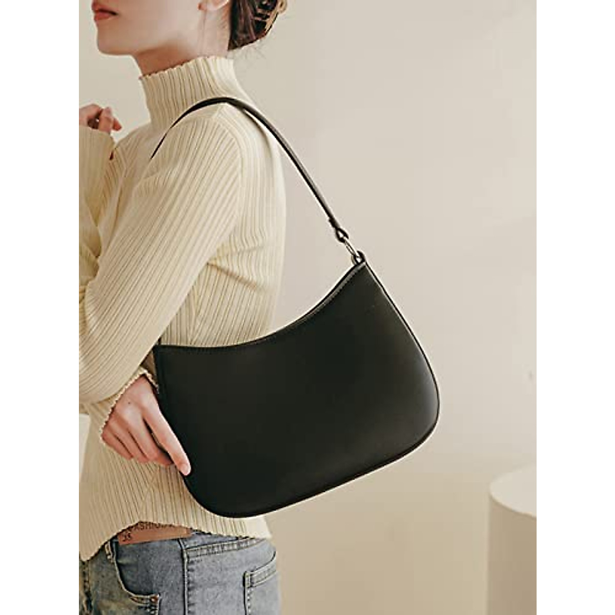 PS PETITE SIMONE Small Shoulder Bags for Women Mini Purse Hobo Handbags Leather Purses for Women