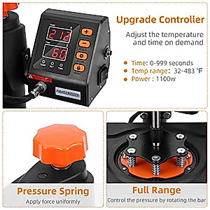 PIONEERWORKS Heat Press Machine 12 X 15 inch 9 in 1, 360° Swing Away Shirt Printing Heat Transfer Machine, Digital Industrial-Quality Shirt Pressing Machine for Shirt, Hat, Mug, Plate