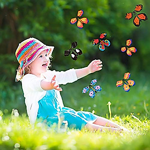 10 Pieces Magic Fairy Flying Butterfly Card Wind up Butterfly Rubber Band Flying Butterfly Surprise Flying Paper Butterflies Set for Party Playing Decorations (Classic Style)