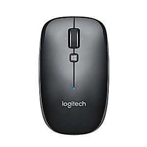 Logitech M557 Bluetooth Mouse – Wireless Mouse with 1 Year Battery Life, Side-to-Side Scrolling, and Right or Left Hand Use with Apple Mac or Microsoft Windows Computers and Laptops, Gray