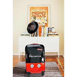Disney Luggage Kids Suitcase Mickey Mouse Carry on Hardshell Rolling Spinner Suitcase Travel Bags Gifts Trip Accessories - Personalized Mickey Mouse Luggage with Your Name