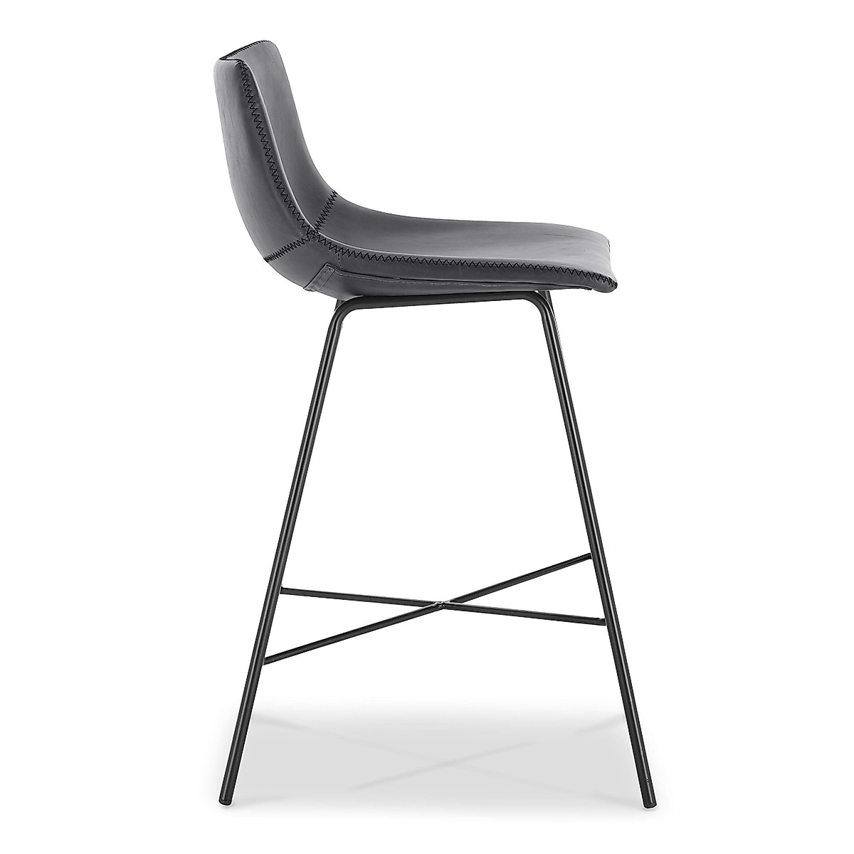 Poly and Bark Paxton 24” Counter Stool, Set of 3 Grey