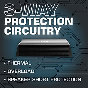 NVX NDA105 4000W Peak (2000W) RMS N-Series Class-D 1-Ohm Stable Monoblock Amplifier with Included Bass Remote Knob