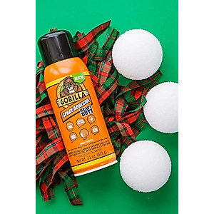 Gorilla Heavy Duty Spray Adhesive, Multipurpose and Repositionable, 11 Ounce, Clear (Pack of 2)