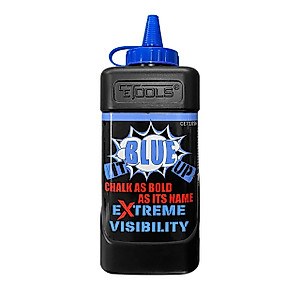 CE TOOLS SnapBack Chalk Line with Releasable Tip & Blue it Up Extreme Visibility Marking Chalk