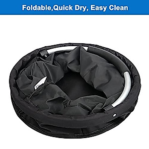 Black Shower Caddy Portable with 8 Pockets,Large Capacity Travel Shower Caddy Bag for Bathroom College Dorm Room Beach