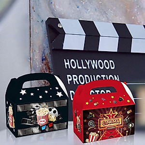 PARTYSTADL 12Pcs Movie Theme Party Decorations Boxes, Movie Night Party Supplies Candy Boxes Birthday Party Favors Decorations Party Gift Boxes for Boys Girls Baby Shower Party Supplies