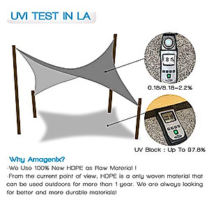 Amagenix Sun Shade Sails Canopy, Rust Red Curved Rectangle Outdoor Shade Canopy 12'X16' Breathable 95% UV Block Canopy for Outdoor Patio Garden Backyard (We Make Custom Size)