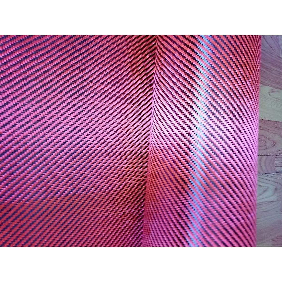 GatherTOOL 1PC Carbon Aramid Fiber Hybrid Fabric Cloth 50cm Width and 100cm Length Orange Twill Weave 190gsm