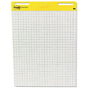 Post-it Super Sticky Easel Pad, 25 x 30 Inches, 30 Sheets/Pad, 2 Pads (560), Large White Grid Premium Self Stick Flip Chart Paper, Super Sticking Power