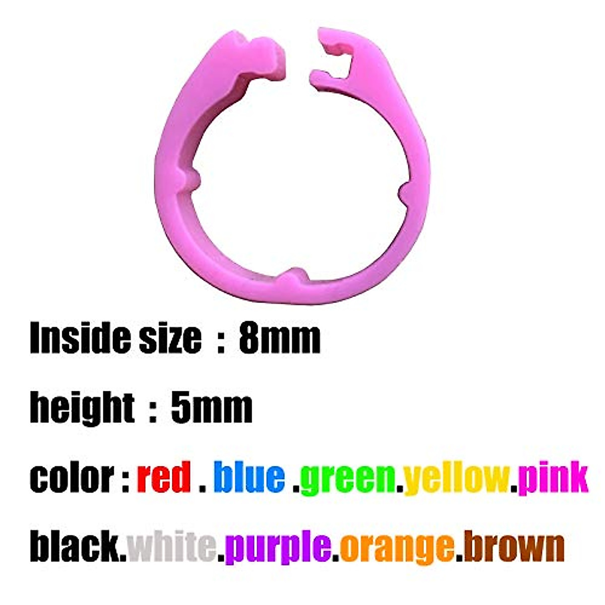 SRRPSPIGEON Pigeon Ring Bird Leg Bands Foot Ring Leg Ring Multi-Color Numbered 1-100 8mm Racing Parrot Chicks Duck Clip Rings Band (Yellow)