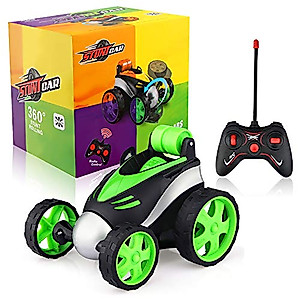 EpochAir Remote Control Car - Rc Stunt Car for Boy Toys, 360 Degree Rotation Racing Car, Rc Cars Flip and Roll, Stunt Car Toy for Kids (Green)