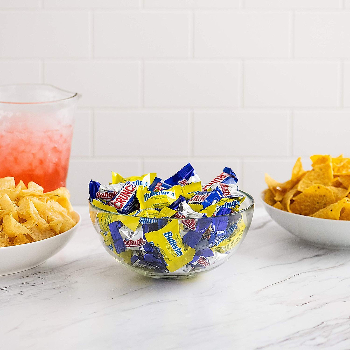 CRUNCH, BUTTERFINGER & BABYRUTH - Bulk Mini/Fun Size Candy Bars - Guaranteed 5 Lbs - Fresh and Delicious- Great for Trick-or-Treating, Snacking, Lunches, Baking, Candy Bowls & More