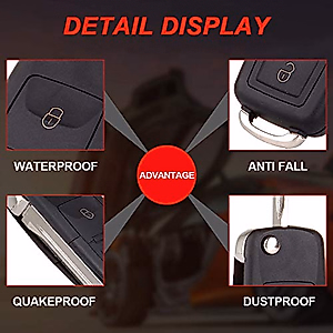 cciyu 1 X Replacement Keyless Entry Remote Control Car Key Fob 3 Buttons Replacement for 98-16 for Ford/for Lincoln/for Mazda/for Mercury Series CWTWB1U345