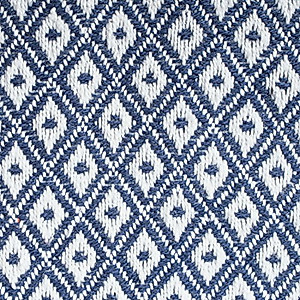 DII Global Mini Diamond Woven Throw, 50x60, Nautical Blue