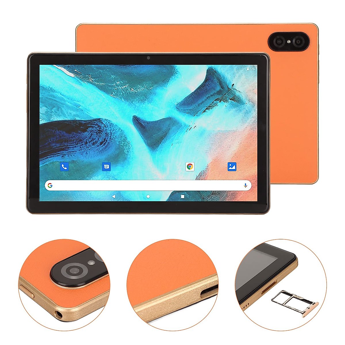 ciciglow 10.1 Inch IPS HD Tablet for Android 11.0, 6GB RAM 128GB ROM Octa Core 4G Calling Tablet, Dual SIM Dual Standby, Support Multiple Languages, 5G WiFi, 7000mAh, WiFi, Bluetooth, GPS(US Plug)