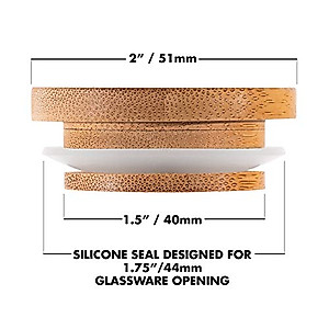 Cairn Craft CairnCaps Bamboo Whiskey Glass Lids - Set of 6 Caps for Whisky Tasting Glassware