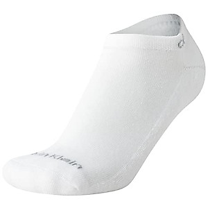 Calvin Klein Women's Athletic Socks - Lightweight Performance No Show Socks (12 Pack), Size Shoe Size: 4-10, White/Black