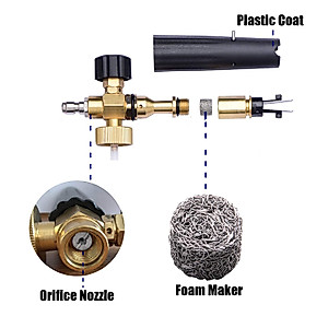 Tool Daily 1.1 mm Orifice for Foam Cannon and Foam Maker, Replacement Thread Nozzle and Mesh Filter for Snow Foam Lance, 3000 PSI