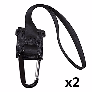 Topwon Strollers Hooks with Wrist Strap,Universal Handy Hook for Strollers/Walkers/Buggy -2Pcs