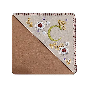 SuanlaTDS 1PC Personalized Hand Embroidered Corner Bookmark, Handmade Art Souvenirs Felt Corner Initial Letter Bookmark for Book Lovers