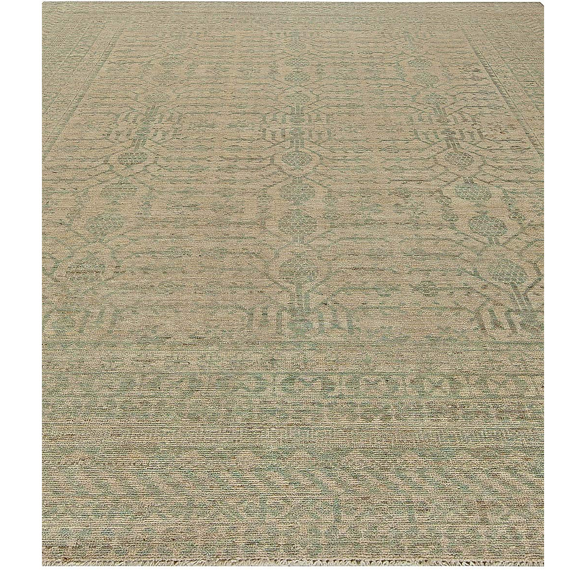 8' x 10' Modern Samarkand Taupe and Light Gray Handmade Wool Rug - N11061 Doris Leslie Blau