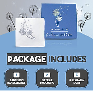 Unique Sympathy Gift for Loss - Handkerchief Cotton - Soft Handkerchief In Memory of Loved One Gifts - Bereavement Gifts - Condolence Gifts - Memorial Gifts for Loss of Mother Father