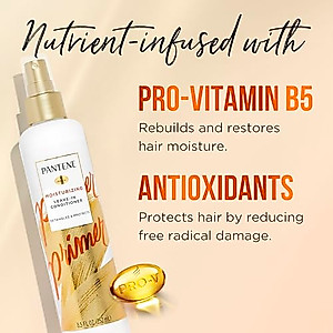 Pantene Conditioning Detangler Spray, Pro-V Repair & Protect, Nutrient Boost for Damaged Hair, Antioxidant Enriched, Leave-In Conditioner, Smooth & Shine, Sulfate-Free, 8.5 Fl Oz, 3 Pack