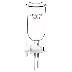 stonylab Dropping Funnel, Borosilicate Glass Burette Funnel with PTFE Stopcock for Laboratory and Home Use, 100 ml