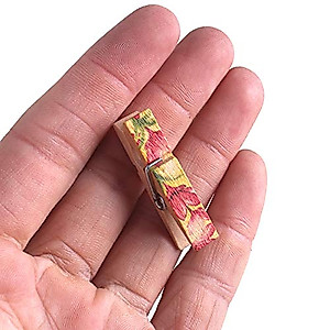 Z ZICOME Mini Wooden Clothespins Photo Paper Peg Craft Clips, 100 Pack
