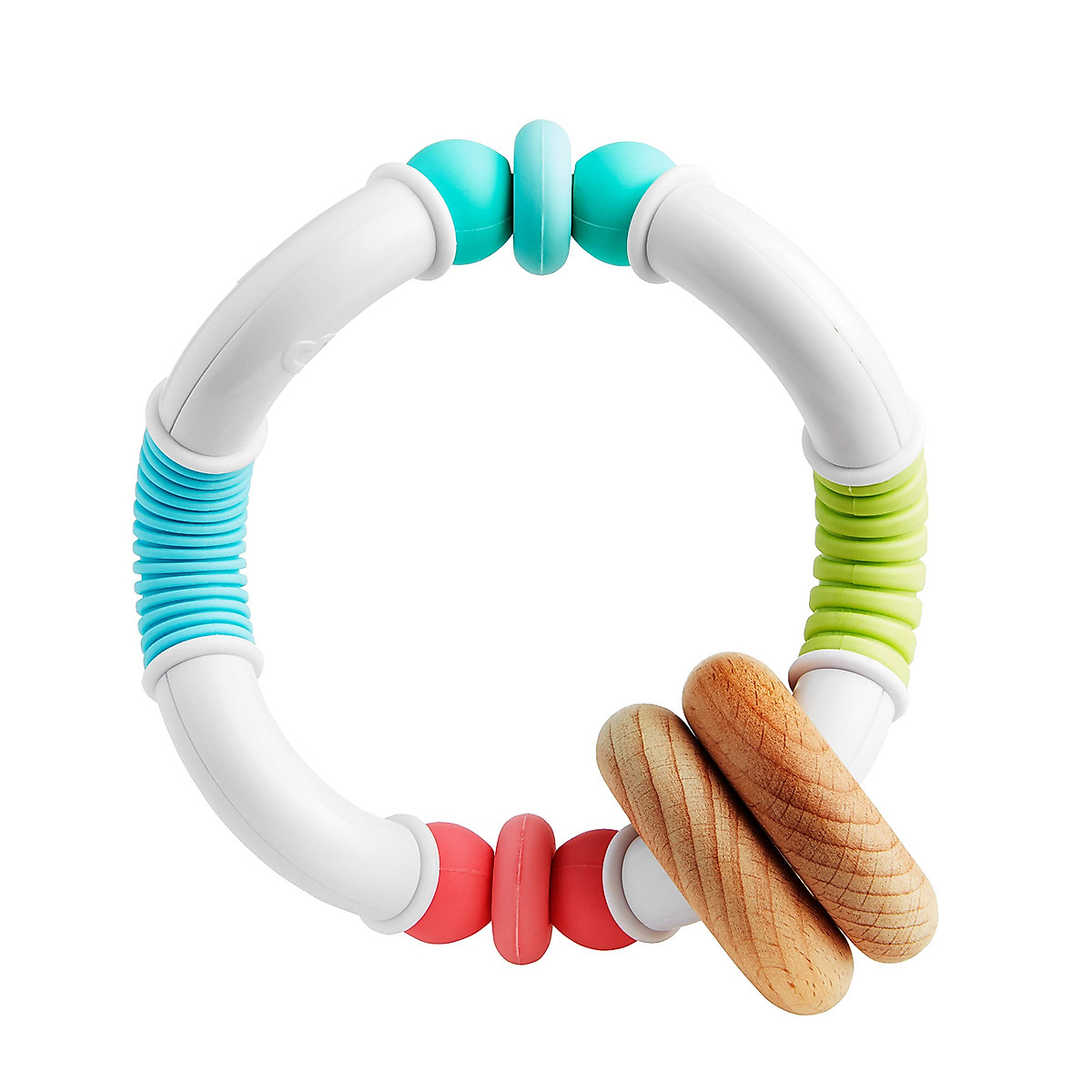 Munchkin® Sili Twisty™ Bendable Baby Teether Toy, Silicone and Wood, BPA Free, 3+ Months