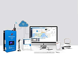 Marsrock 1000W PV Grid Tie Inverter Power Limiter Wide Voltage 22-60VDC for Solar Panel Input AC110V/220V Auto Switch (1000W24V)
