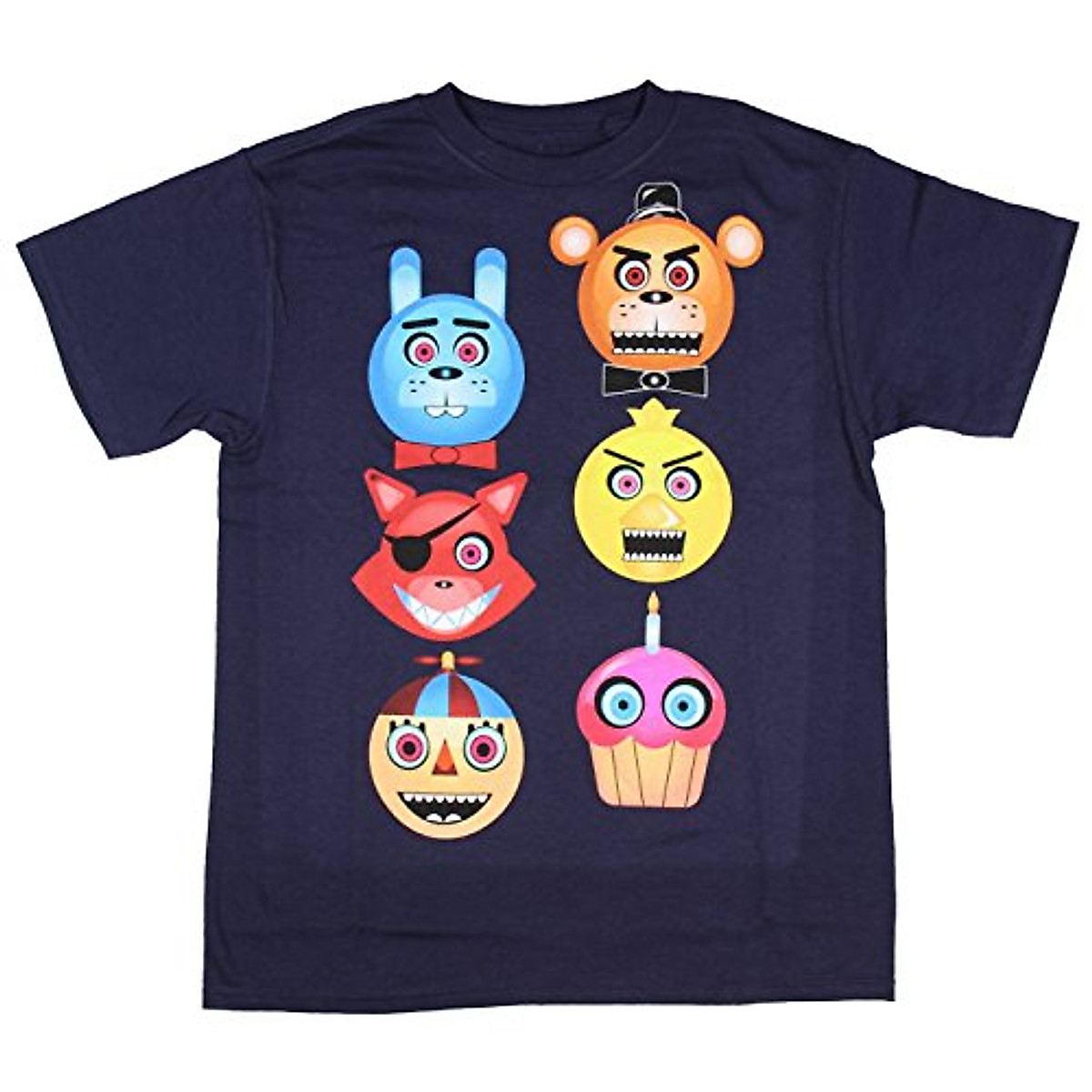 Five Nights at Freddy's Boys' Freddy Fazbear Glow in The Dark T-Shirt (Small, 6) Navy