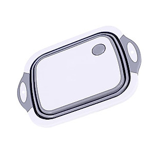 ULTECHNOVO Foldable Chopping Board Collapsing Laundry Baskets Portable Laundry Basket Folding Cutting Board Cutting Board Strainer Portable Foldable Cutting Board Chopping Cutting Board Plate