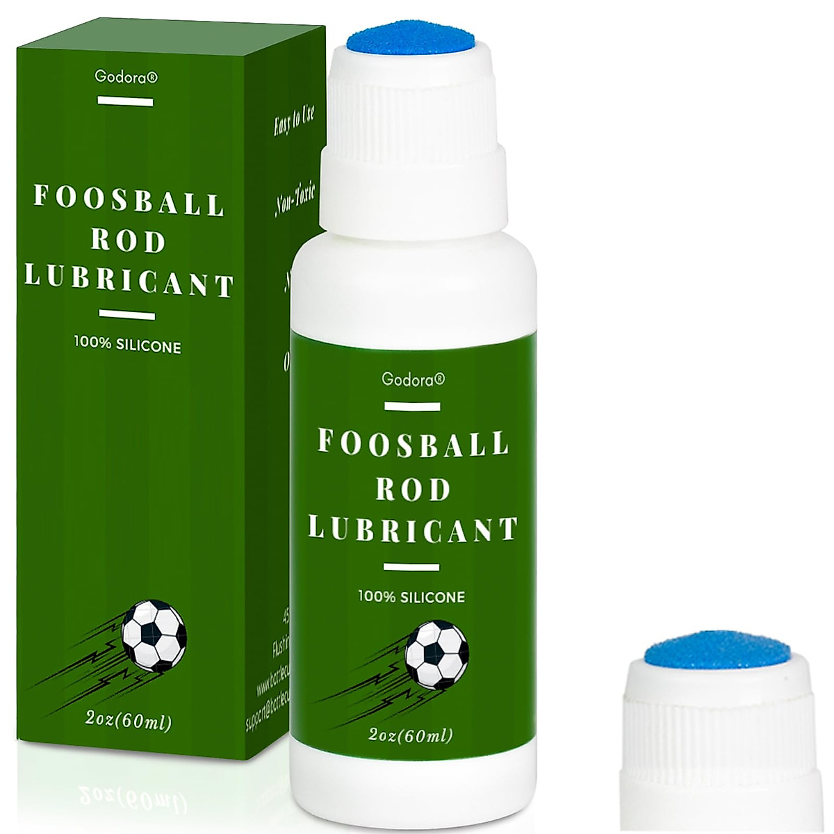 100% Pure Silicone Foosball Rod Lubricant for Sports Arcade Soccer Game Accessories, Foosball Rod Lubricant with Dauber Top Applicator, Easy-to-use Silicone Oil for Soccer Table Pole Accessories