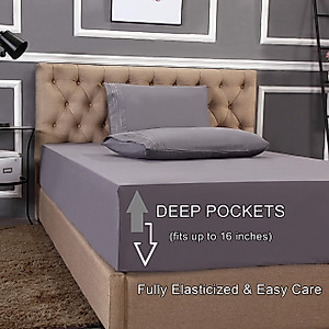 Elegant Comfort Luxury Wrinkle,Fade and Stain Resistant 1500 Thread Count Egyptian Quality 4-Piece Bed Sheet Set, Deep Pocket, , Queen Size , Red